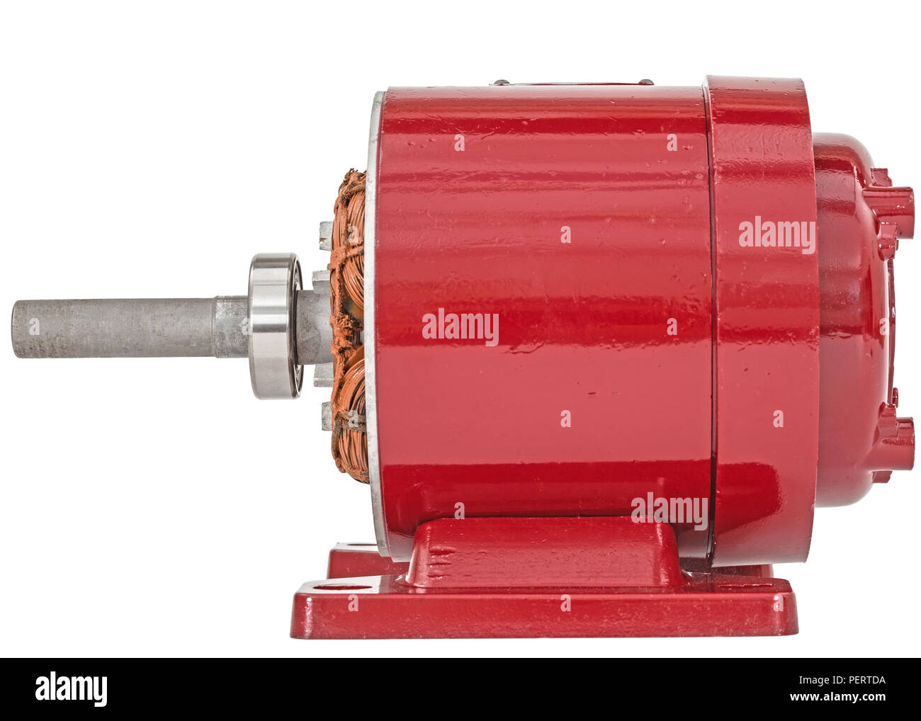 Disassembled of electric motor, isolated on white background Stock ...