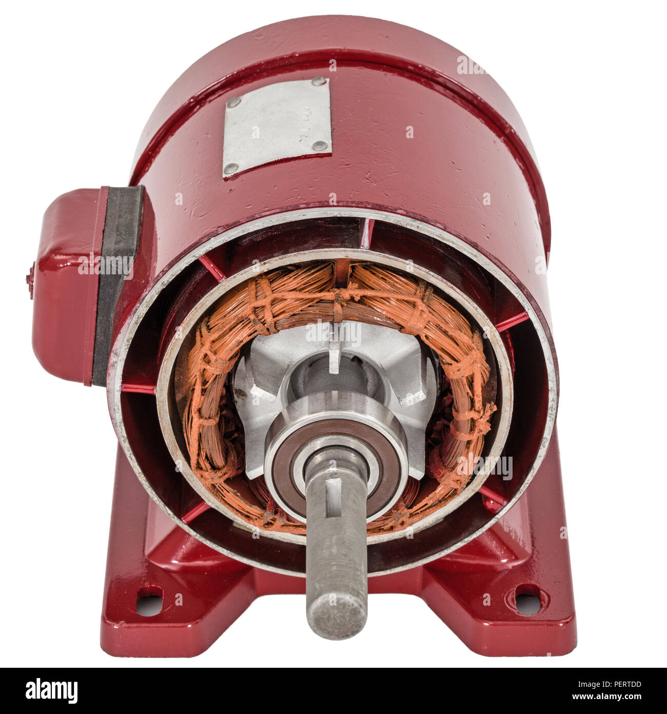 Disassembled of electric motor, isolated on white background Stock ...