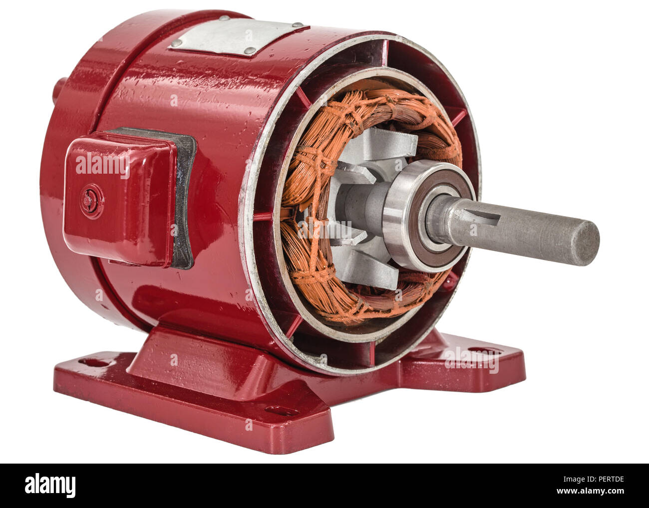 Disassembled of electric motor, isolated on white background Stock ...