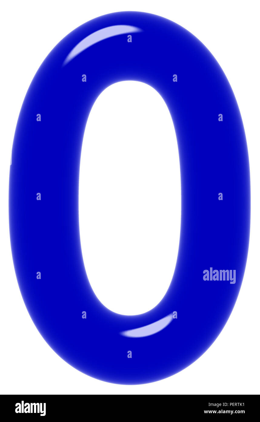 Numeral 0, zero, isolated on white background, 3d render Stock Photo ...