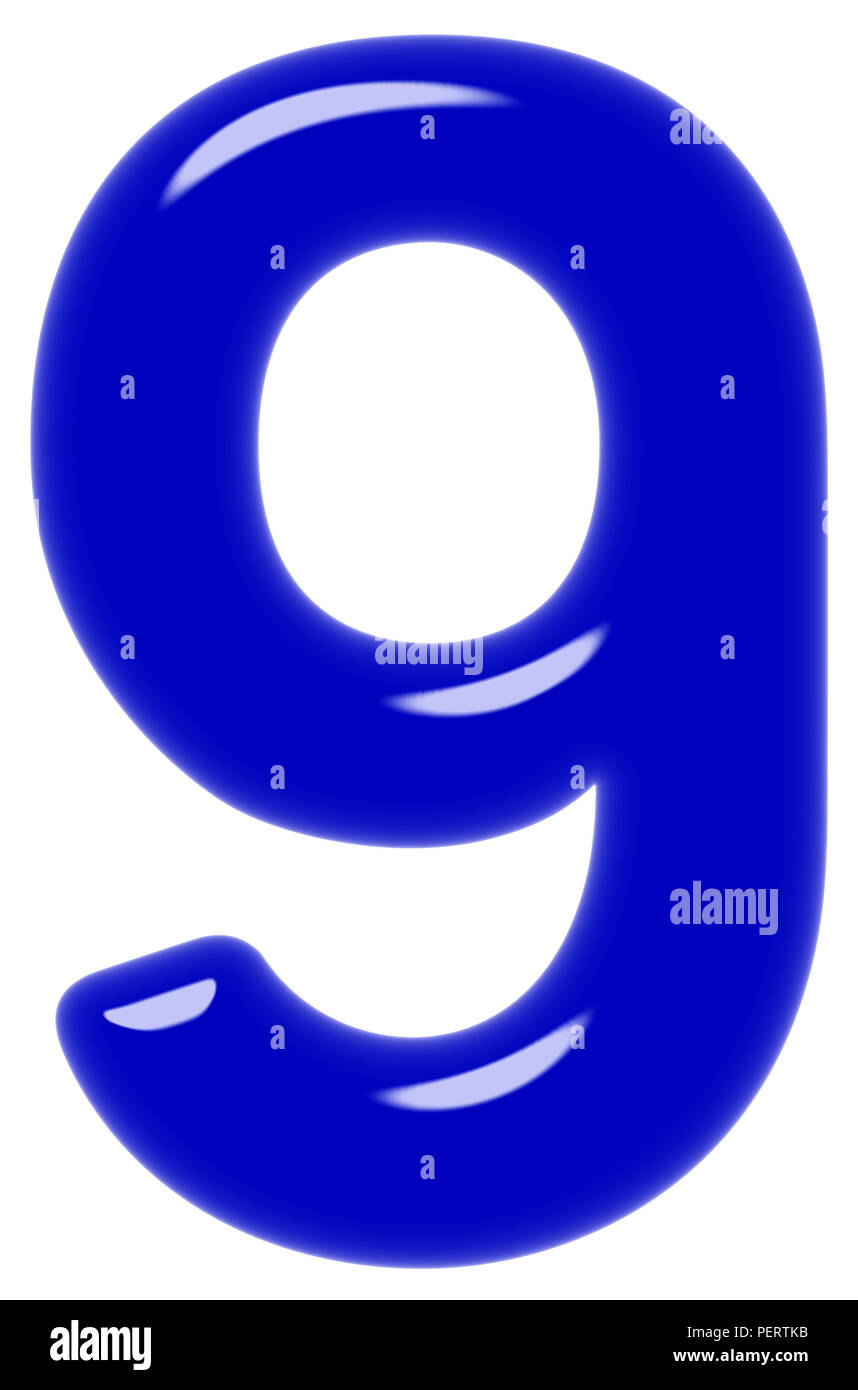 Numeral 9, nine, isolated on white background, 3d render Stock Photo ...
