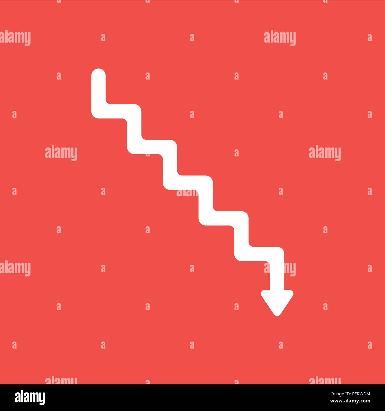 Arrow on stairs Stock Vector Images - Alamy