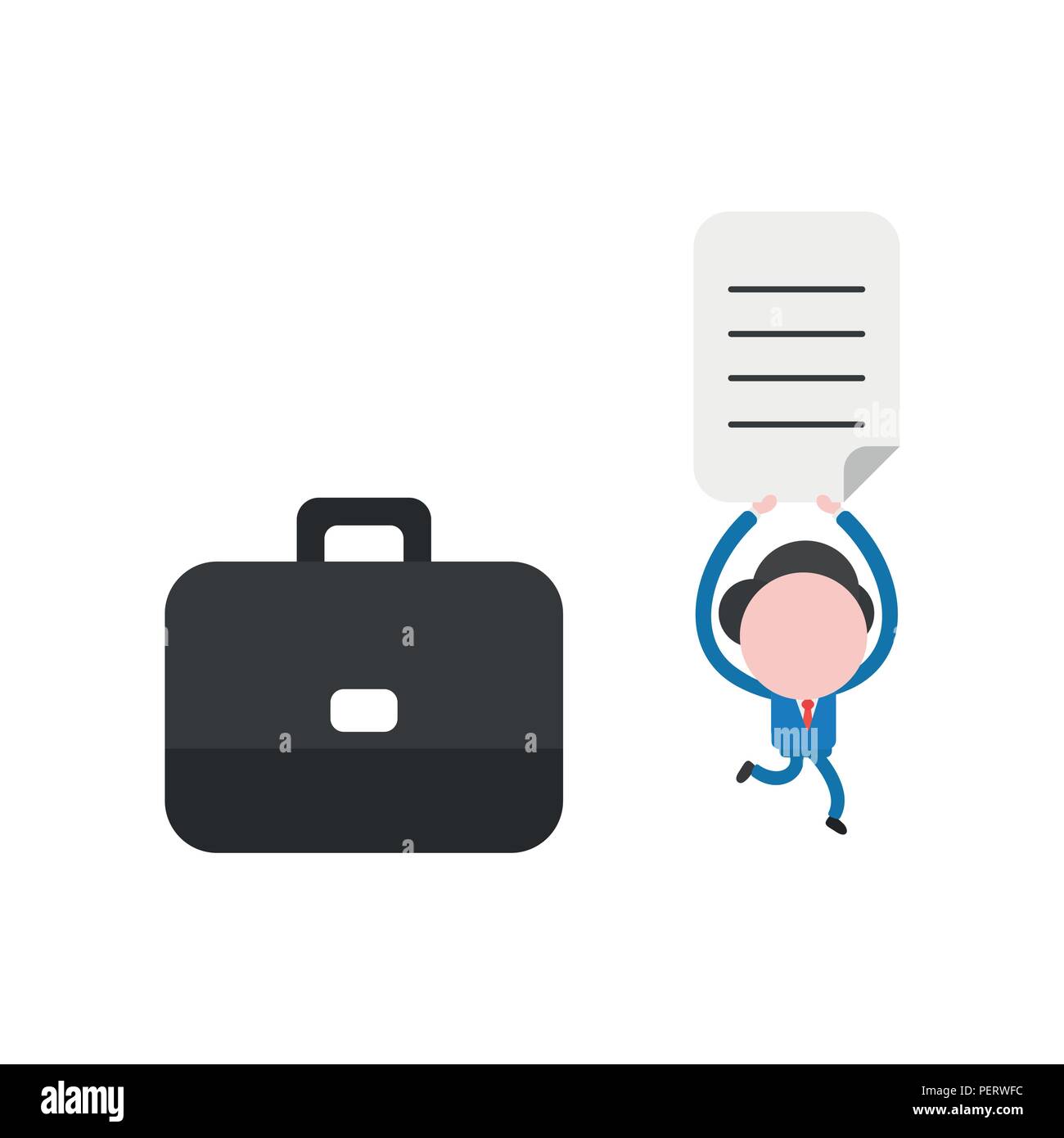 Vector illustration concept of businessman character with black ...