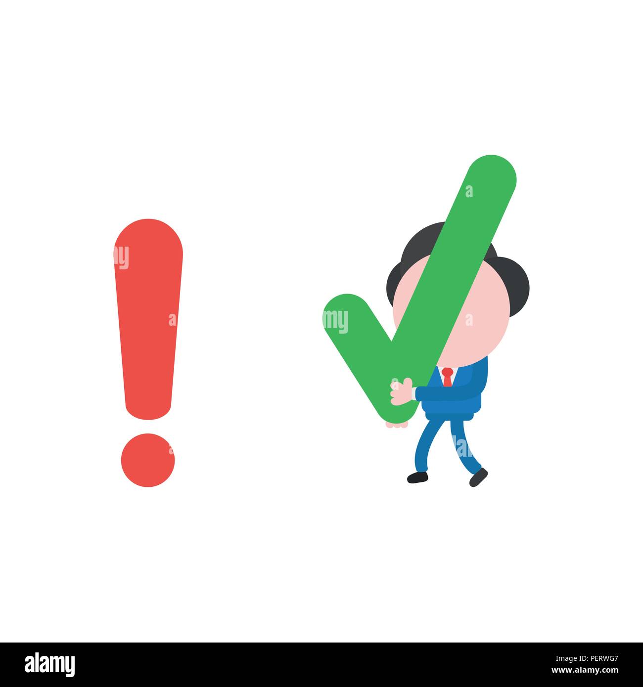 Vector illustration concept of businessman character walking and ...