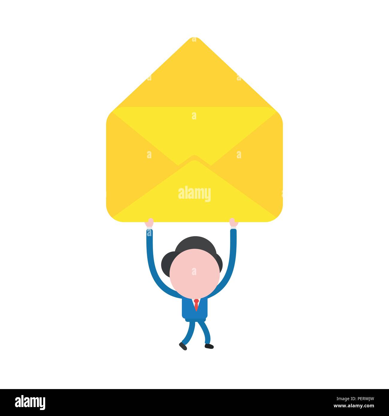 Vector illustration concept of businessman character walking and ...