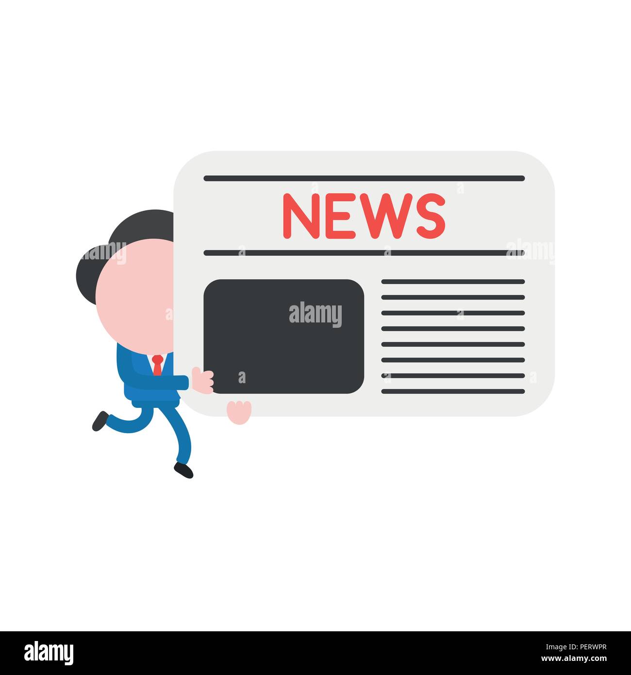 Vector illustration concept of businessman character running and ...