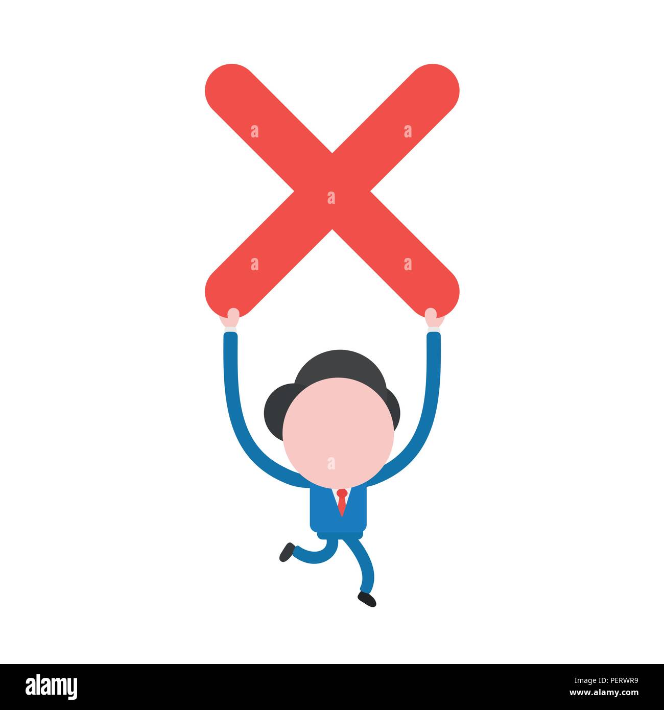 Vector illustration concept of businessman character running and ...