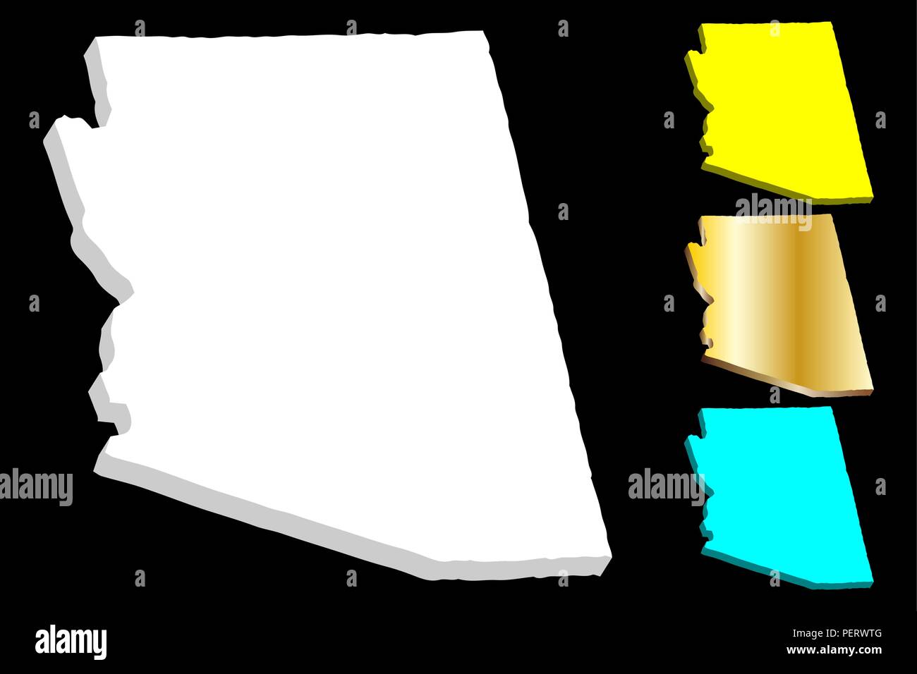 Arizona gold map hi-res stock photography and images - Alamy