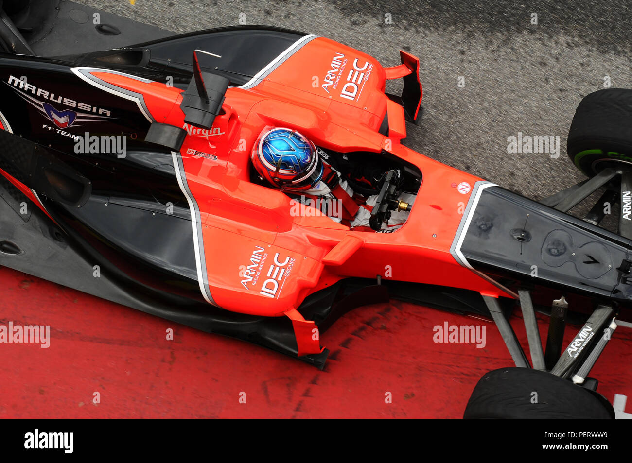 MUGELLO, ITALY May, 2012: Charles Pic of Marussia F1 team racing at ...