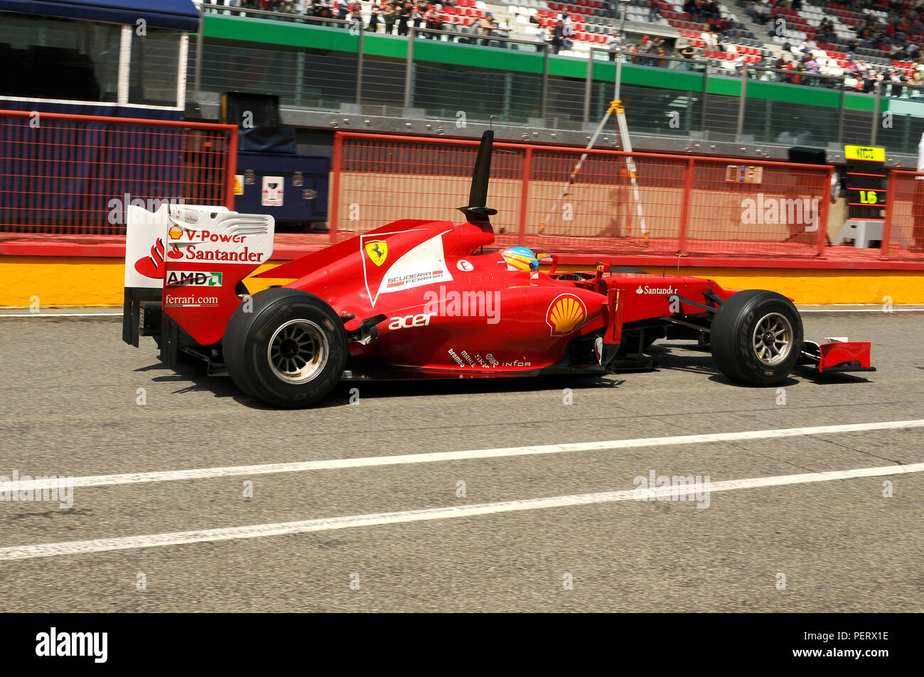 MUGELLO, ITALY 2012: Fernando Alonso of Ferrari F1 team racing at ...