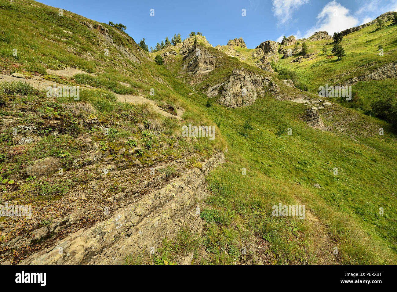 Treking in the mountains of the Borjomi-Kharagauli National Park in ...