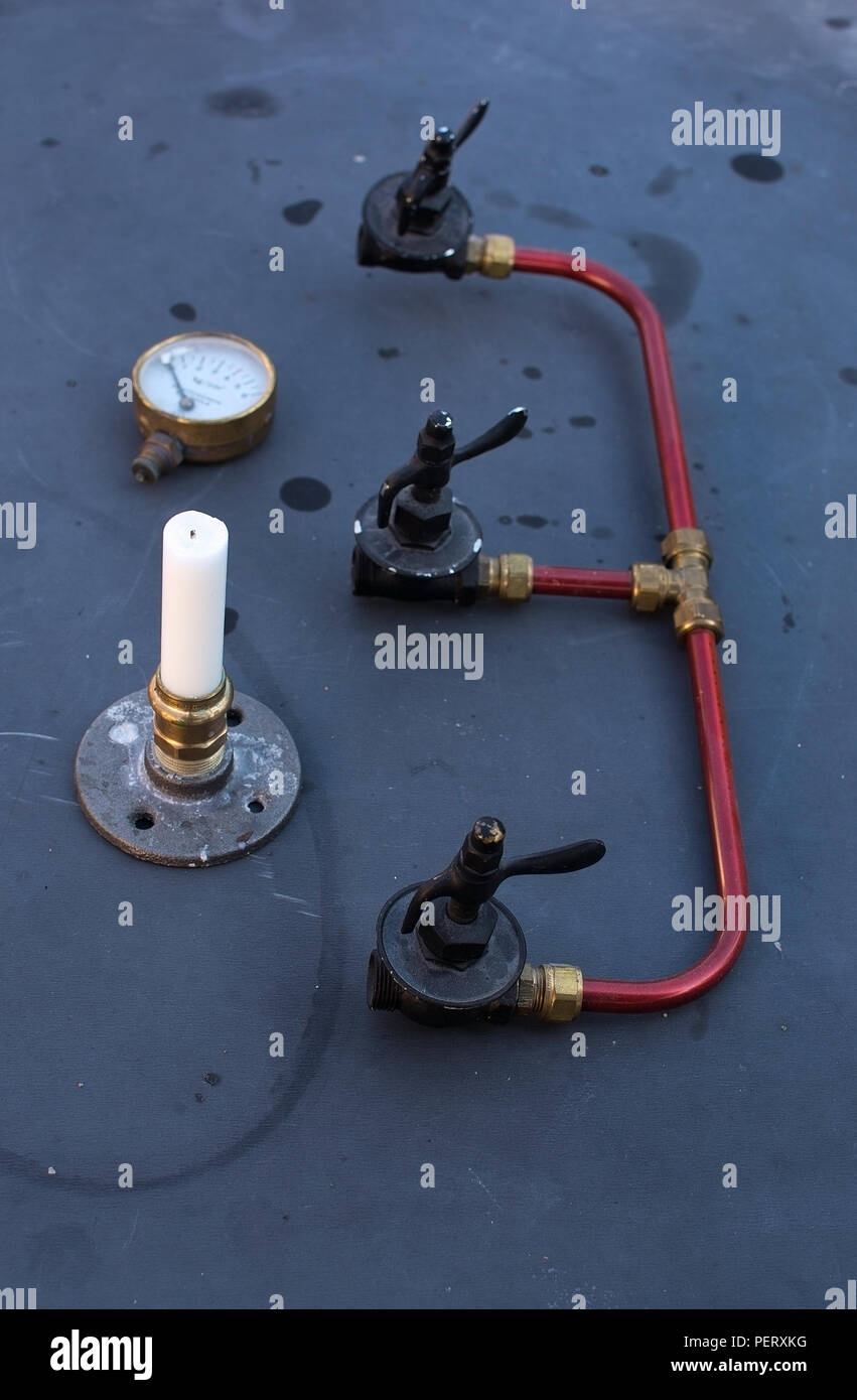 Plumbing and other creative handicraft equipment including a homemade ...