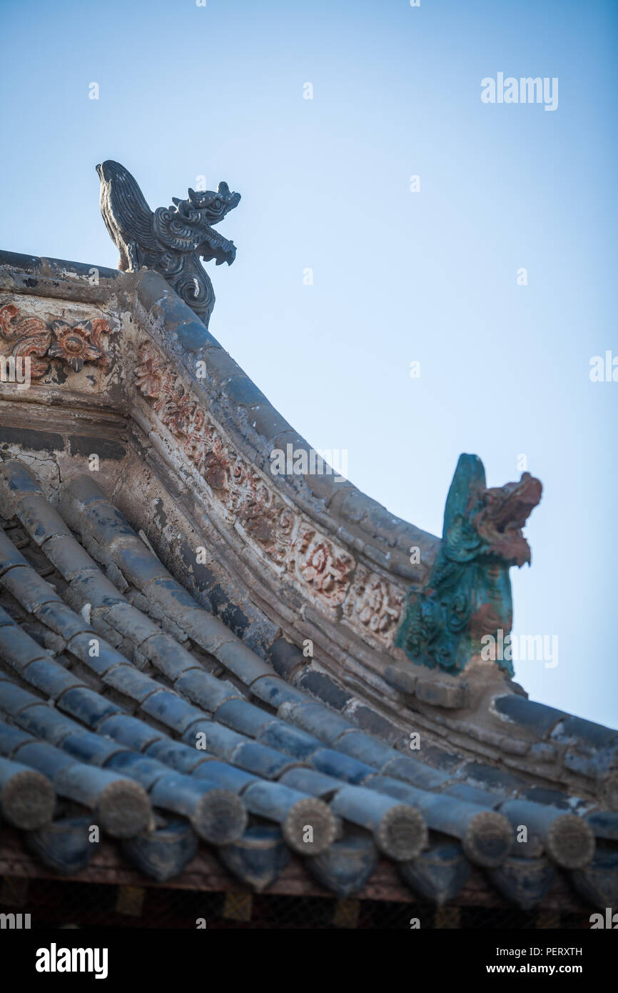 Color image of a roof of a Buddhist temple in Mongolia Stock Photo - Alamy