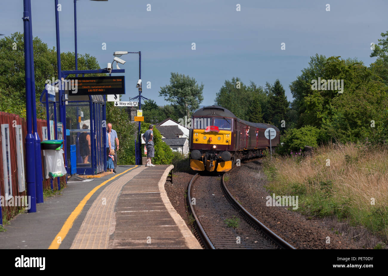 West Coast railways class 47 locomotive on the lakes line with a ...
