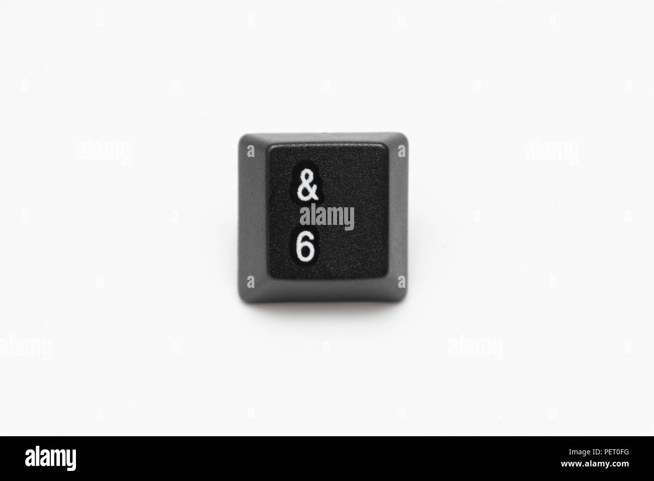 Single black keys of keyboard with different letters Stock Photo - Alamy