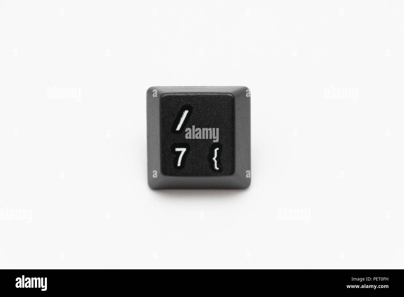 Single black keys of keyboard with different letters Stock Photo - Alamy