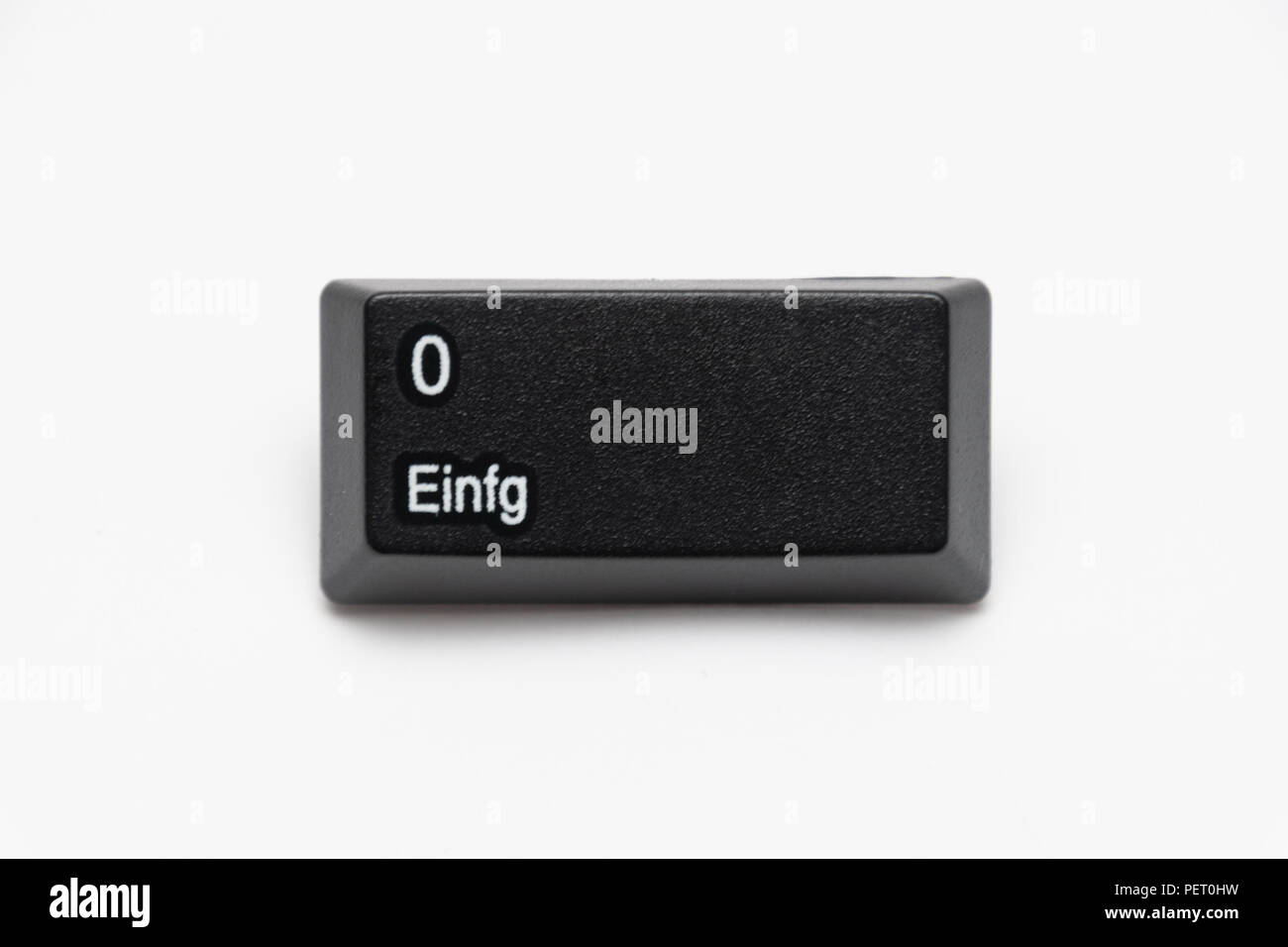 Single black keys of keyboard with different letters Stock Photo - Alamy