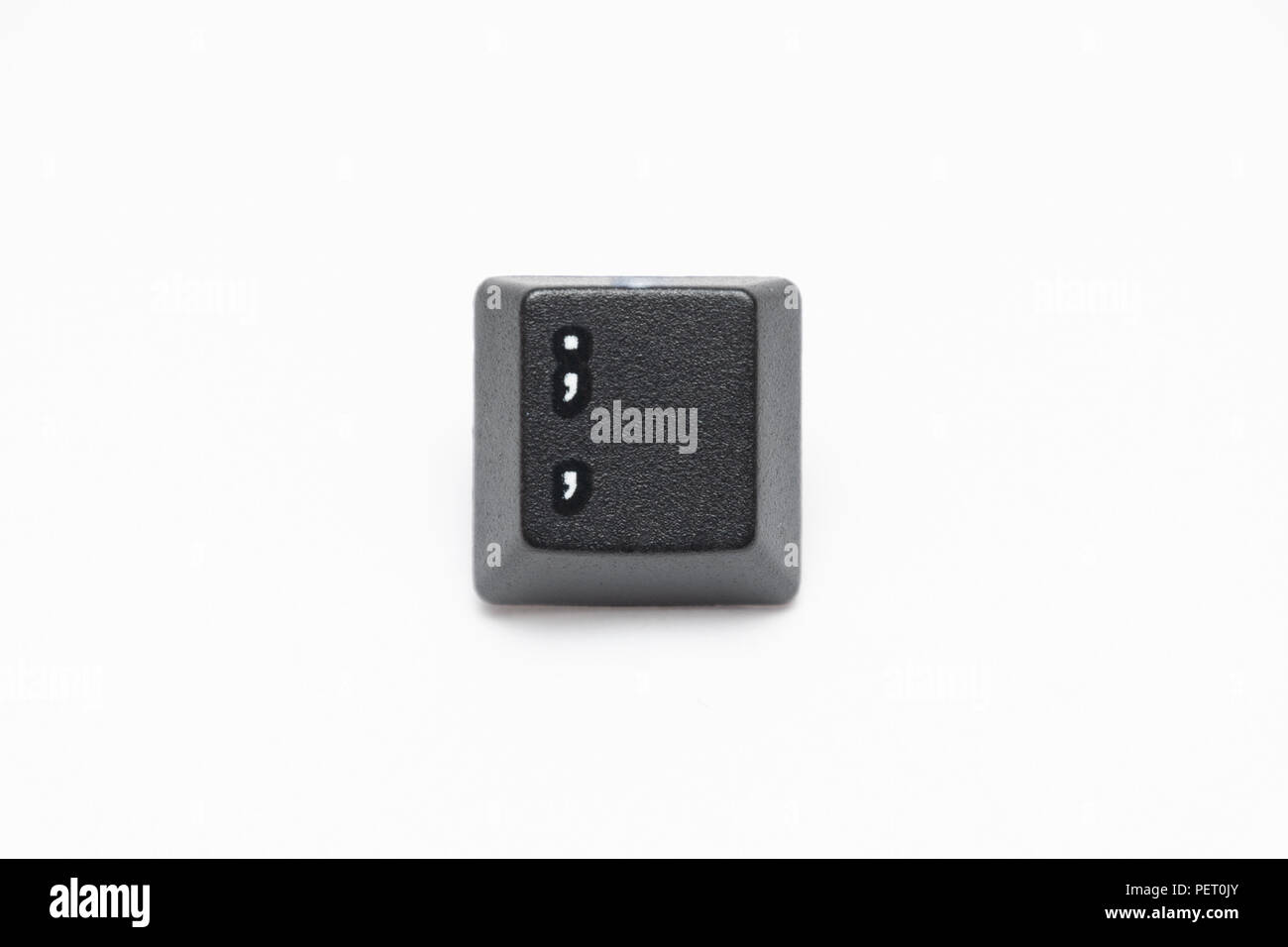 Single black keys of keyboard with different letters Stock Photo - Alamy