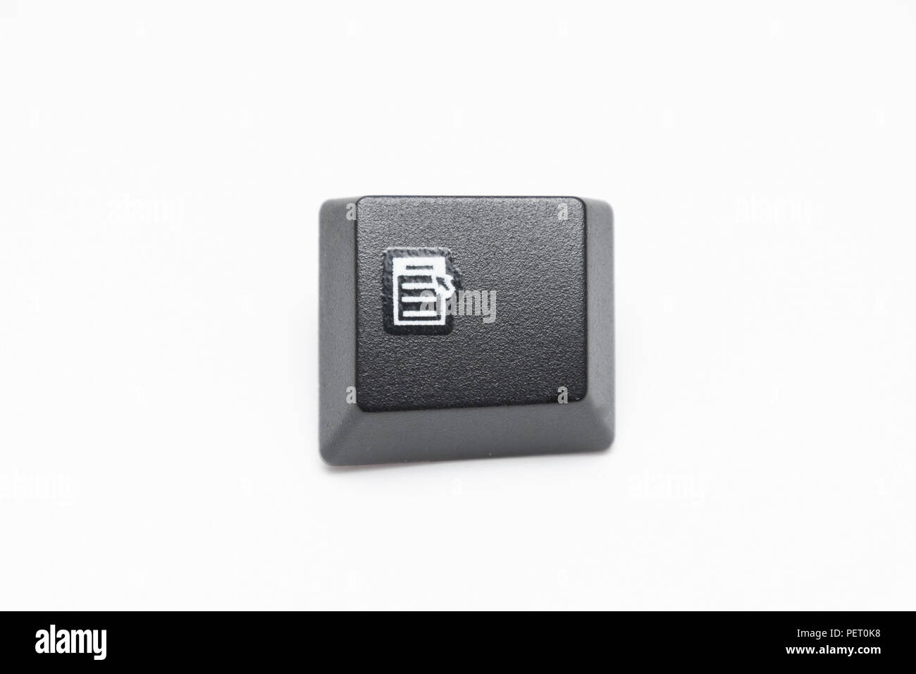 Single black keys of keyboard with different letters Stock Photo - Alamy