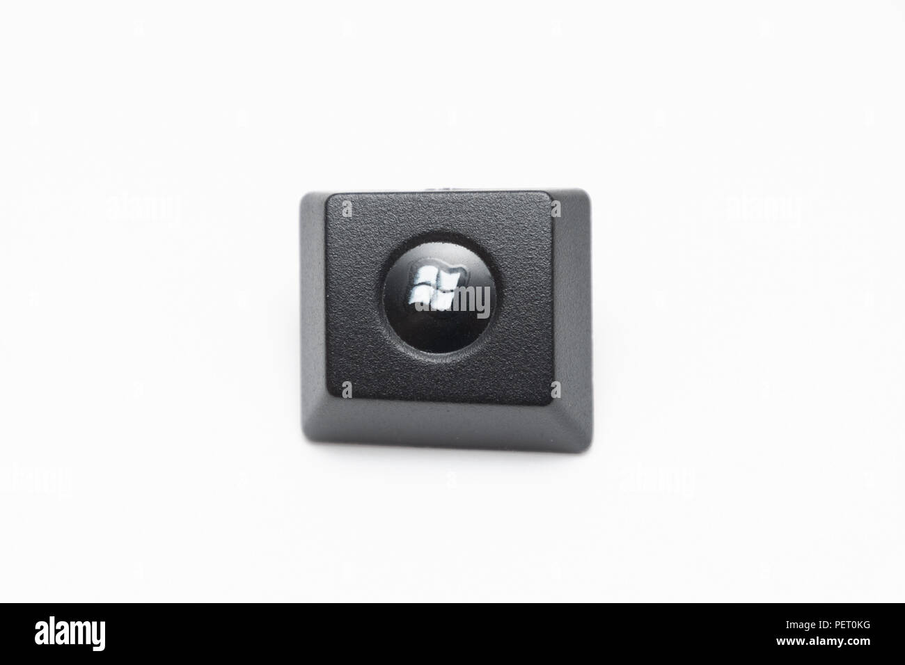 Single black keys of keyboard with different letters Stock Photo - Alamy