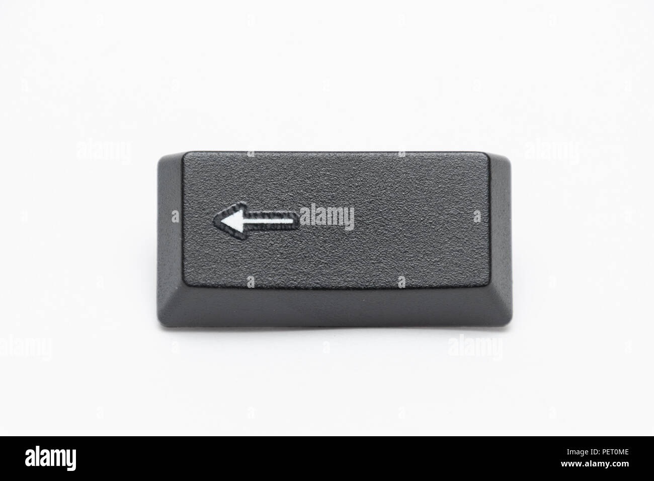 Single black keys of keyboard with different letters Stock Photo - Alamy