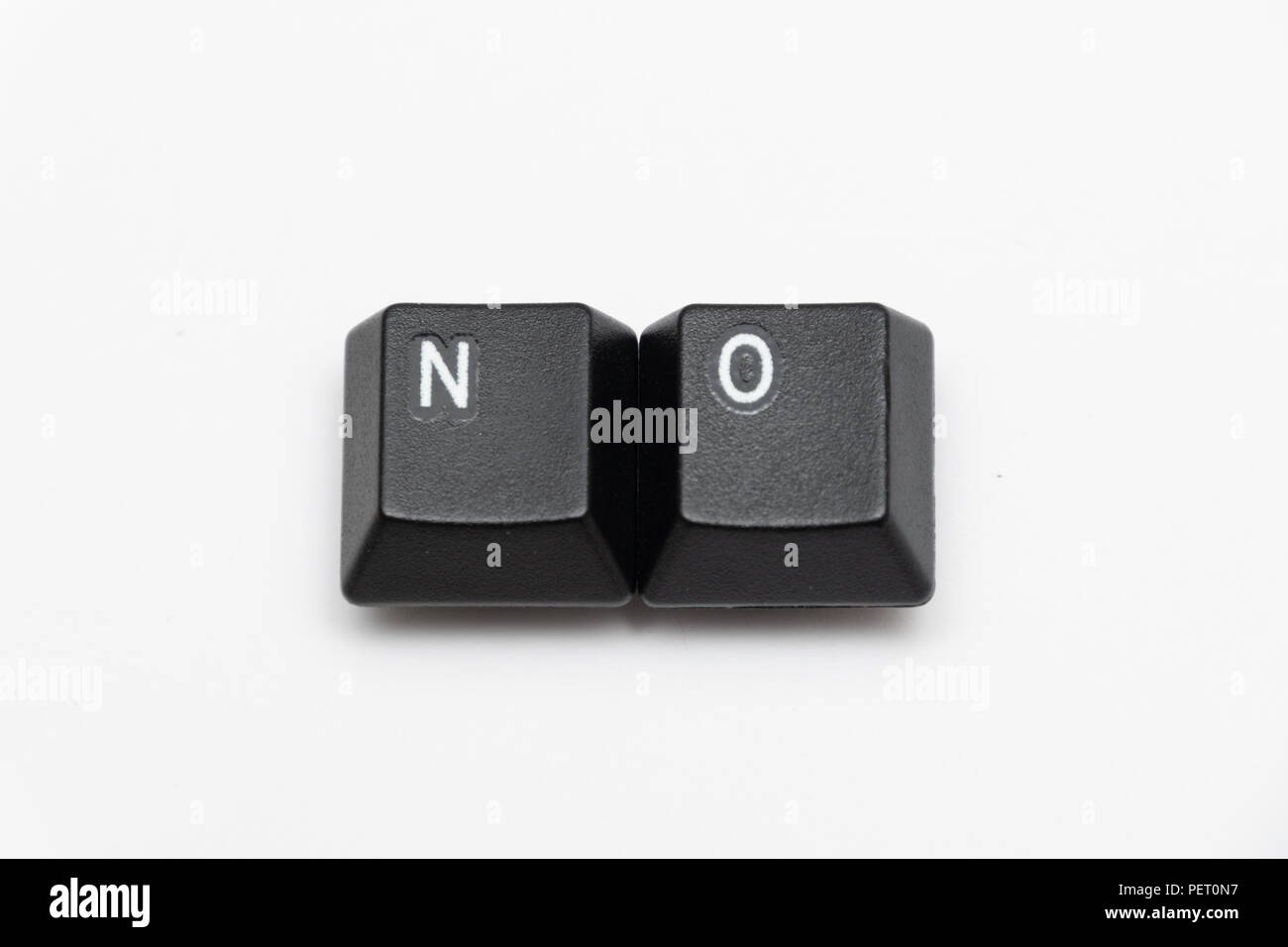 Single black keys of keyboard with different letters Stock Photo - Alamy