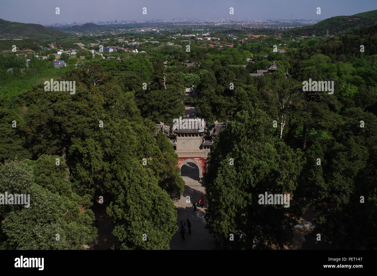Lush and Green Trees and Chinese Traditional Architecture Stock Photo ...
