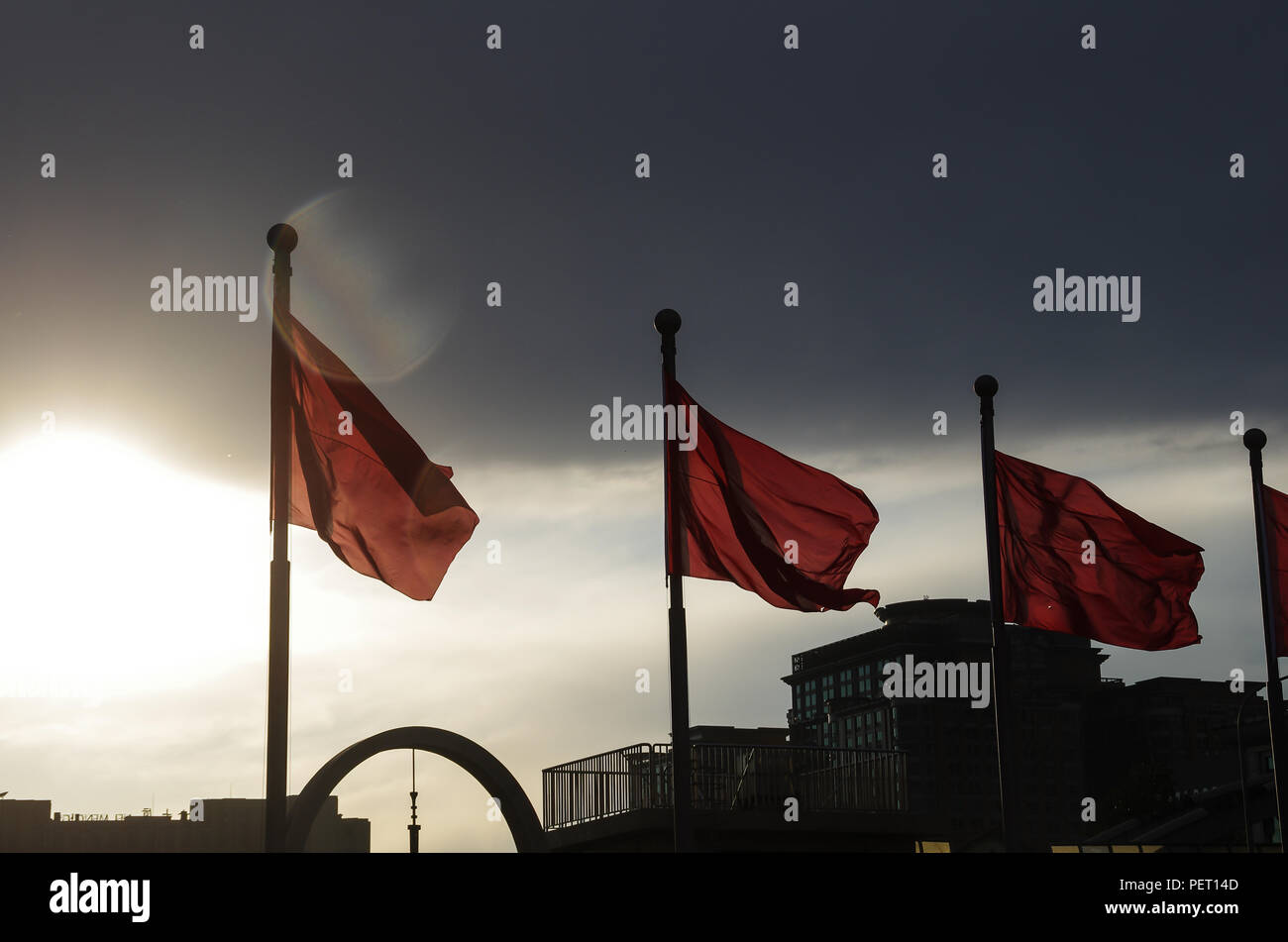Flags flying beijing hi-res stock photography and images - Alamy