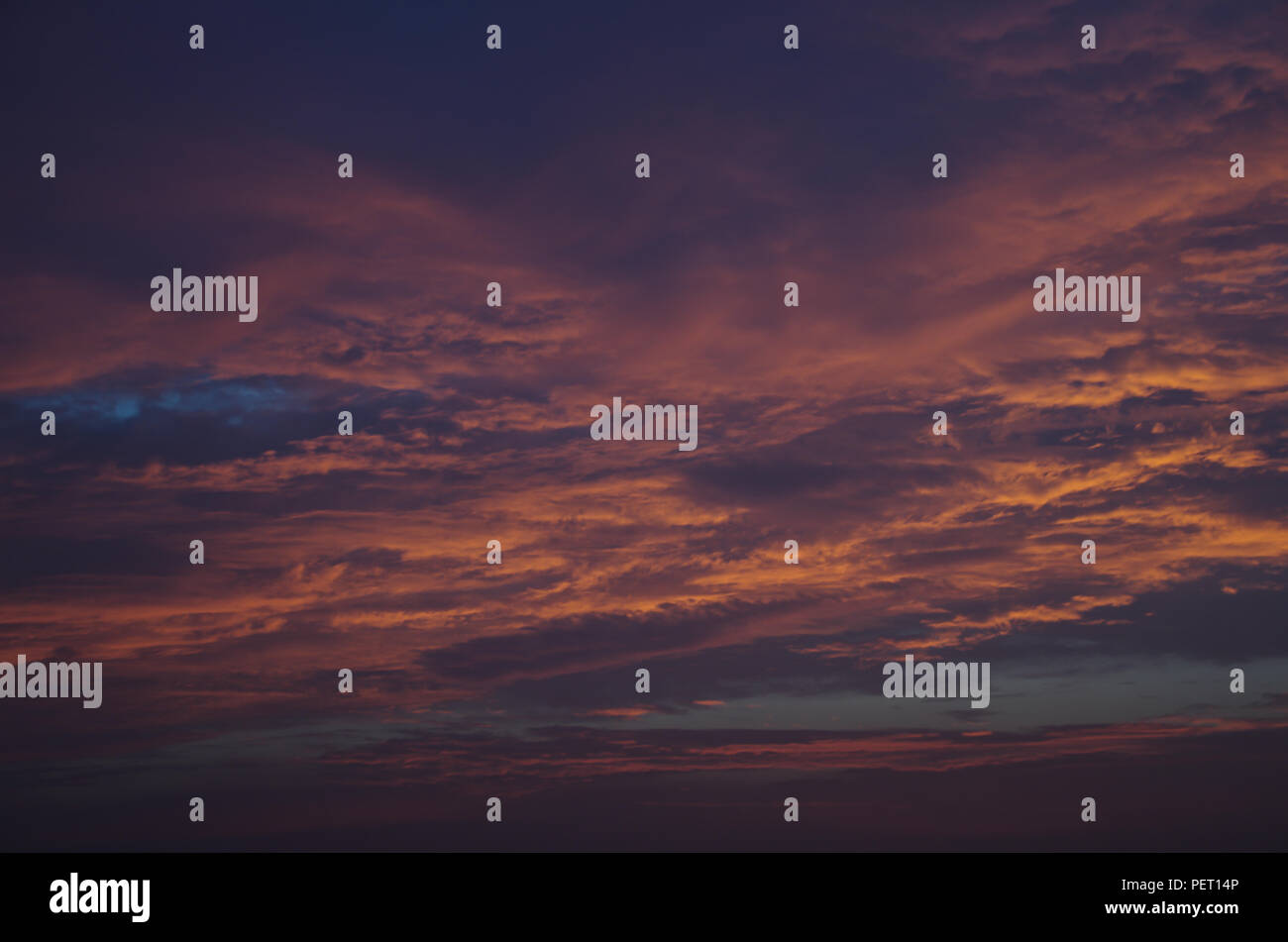 View of The Rosy Clouds at Dusk Stock Photo - Alamy