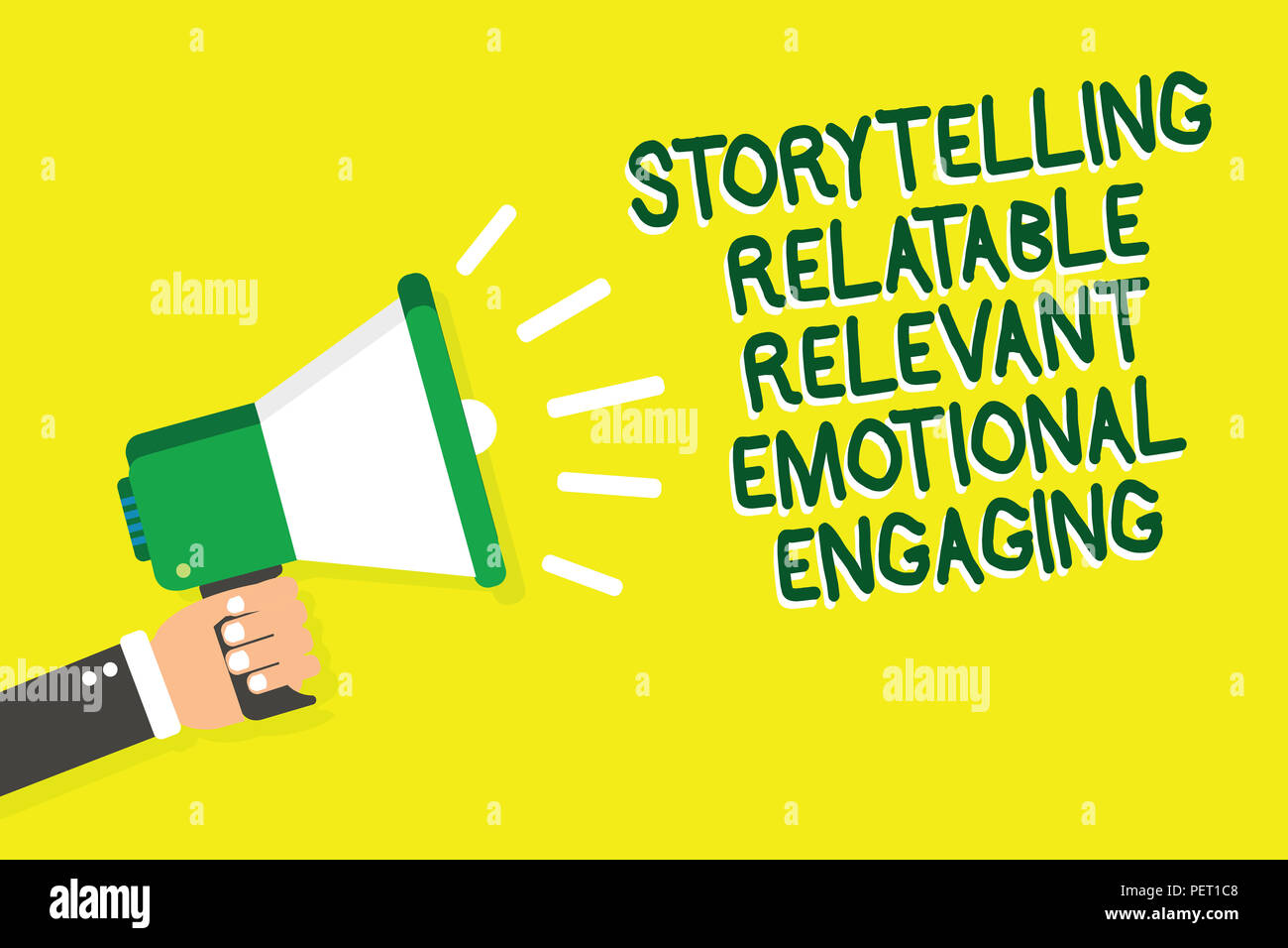 Writing note showing Storytelling Relatable Relevant Emotional Engaging ...