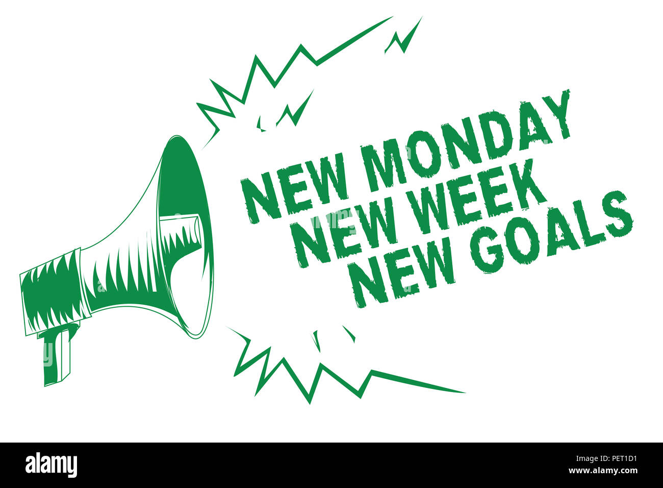 Handwriting text writing New Monday New Week New Goals. Concept meaning ...