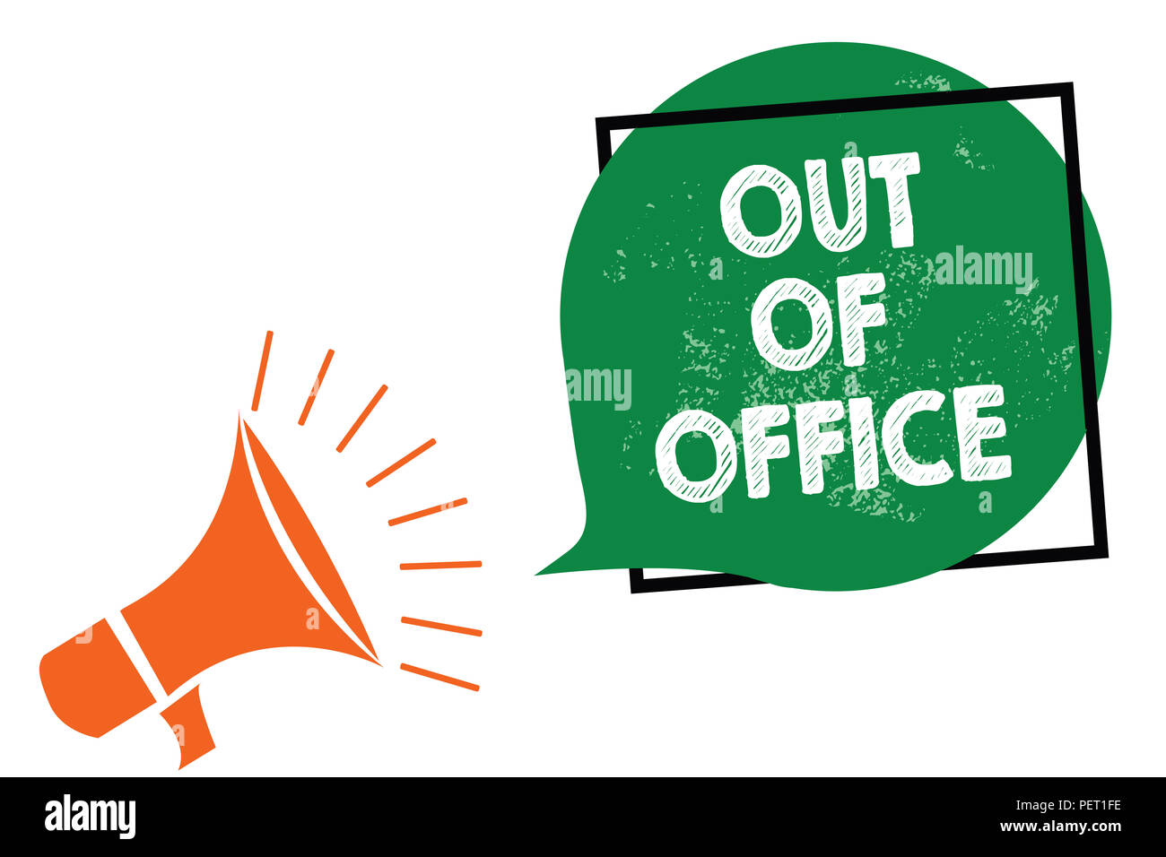 Word writing text Out Of Office. Business concept for Outside the job ...