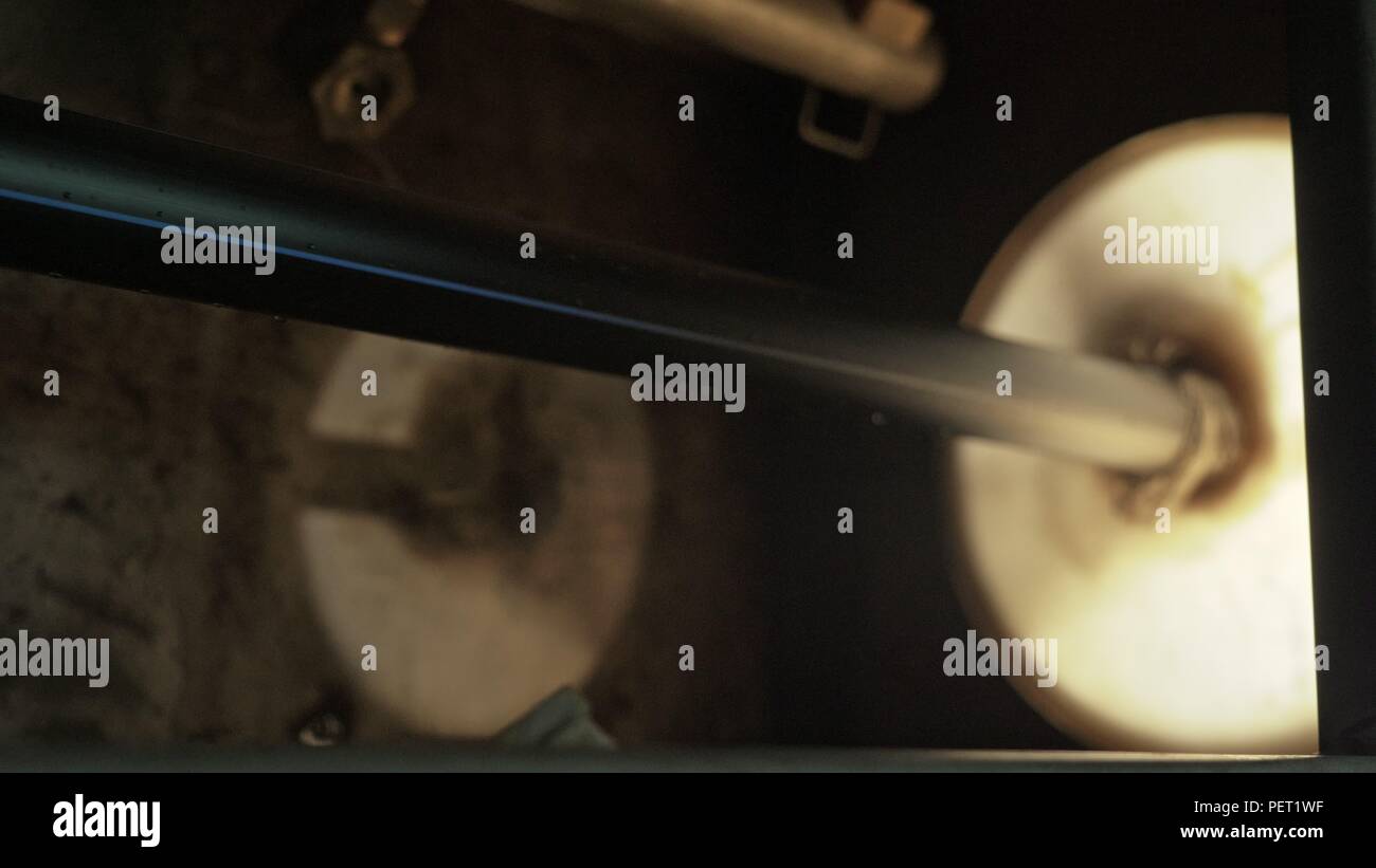 Pipes manufacturing production line. Manufacture of plastic water pipes ...