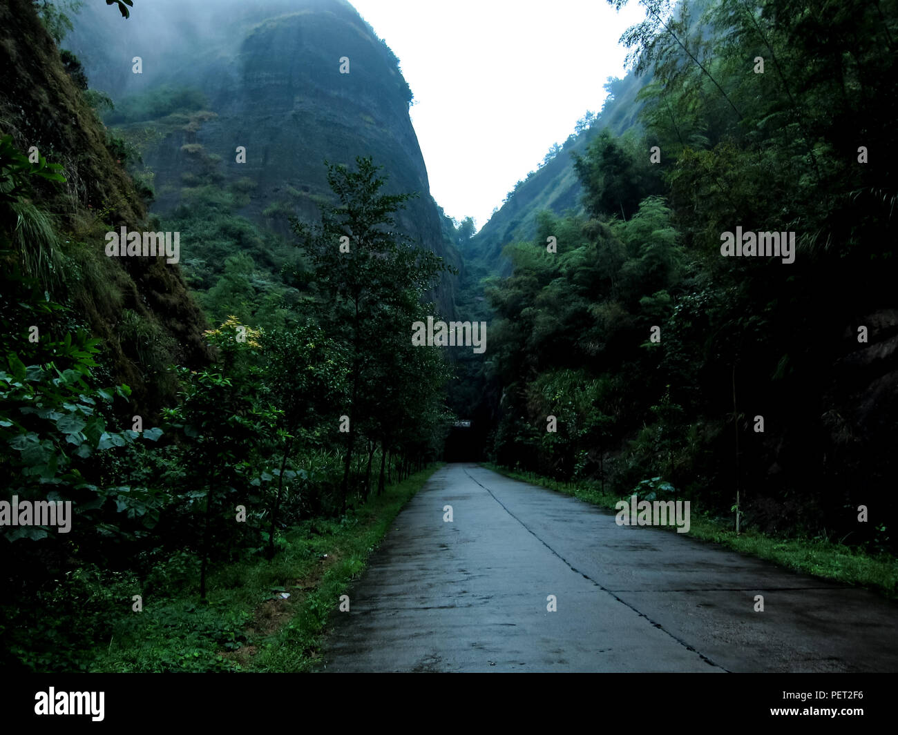 Mountain Road and Beautiful Scene Stock Photo - Alamy