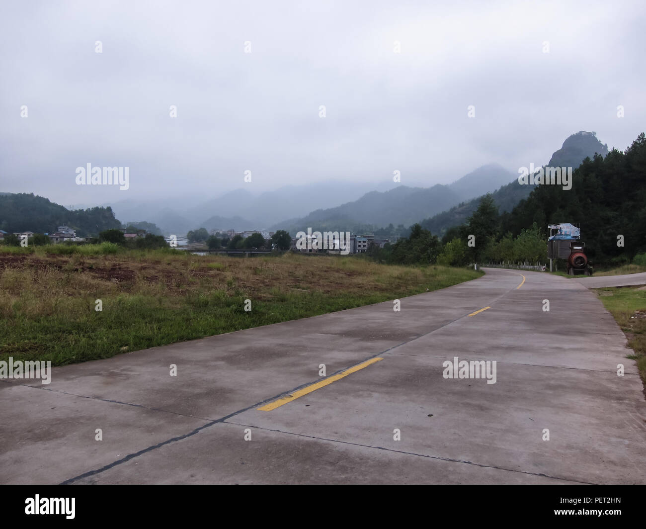 New Built Road and Surrounding Environment in the Countryside Stock ...