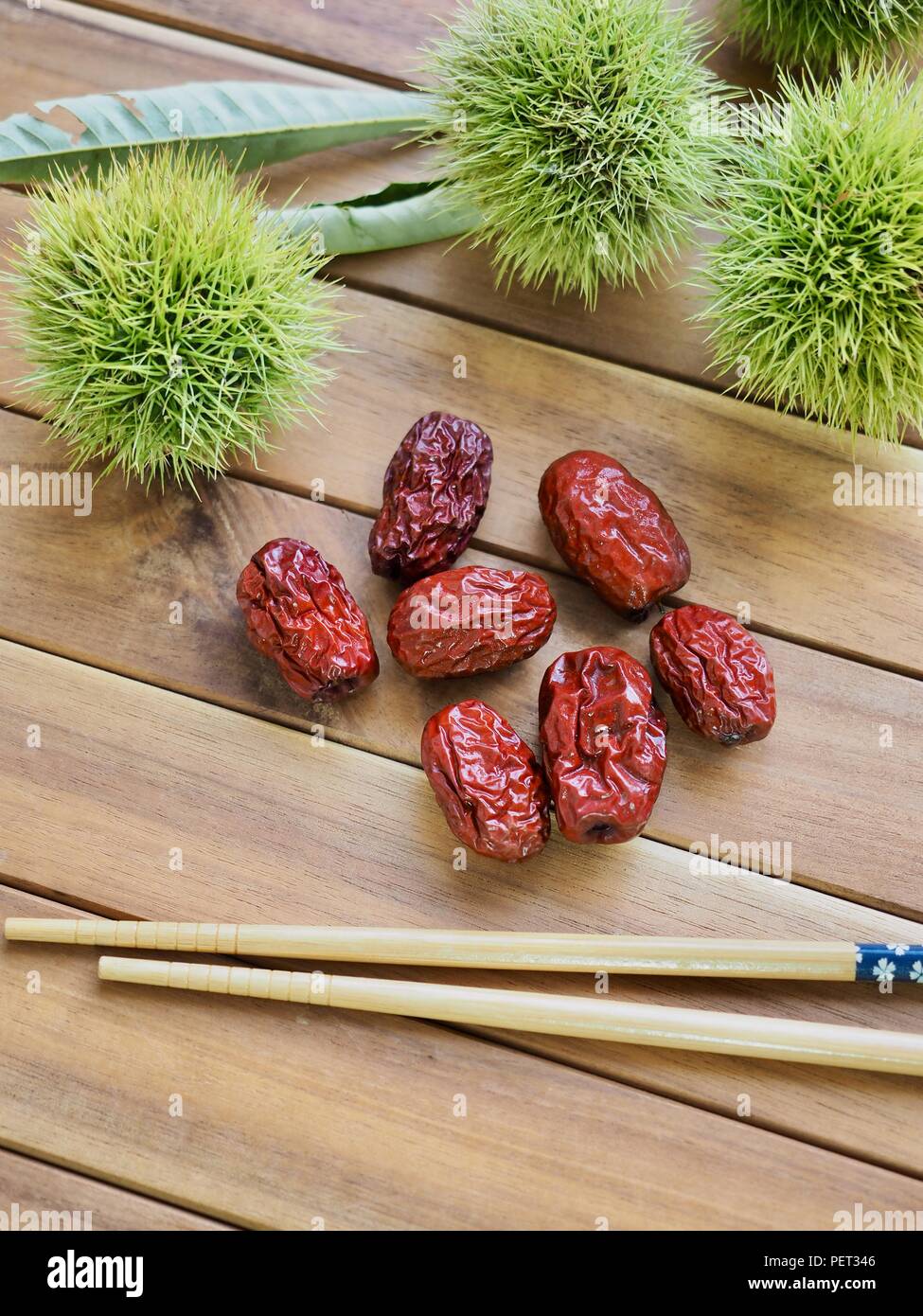 Korean food Dried jujube Stock Photo - Alamy