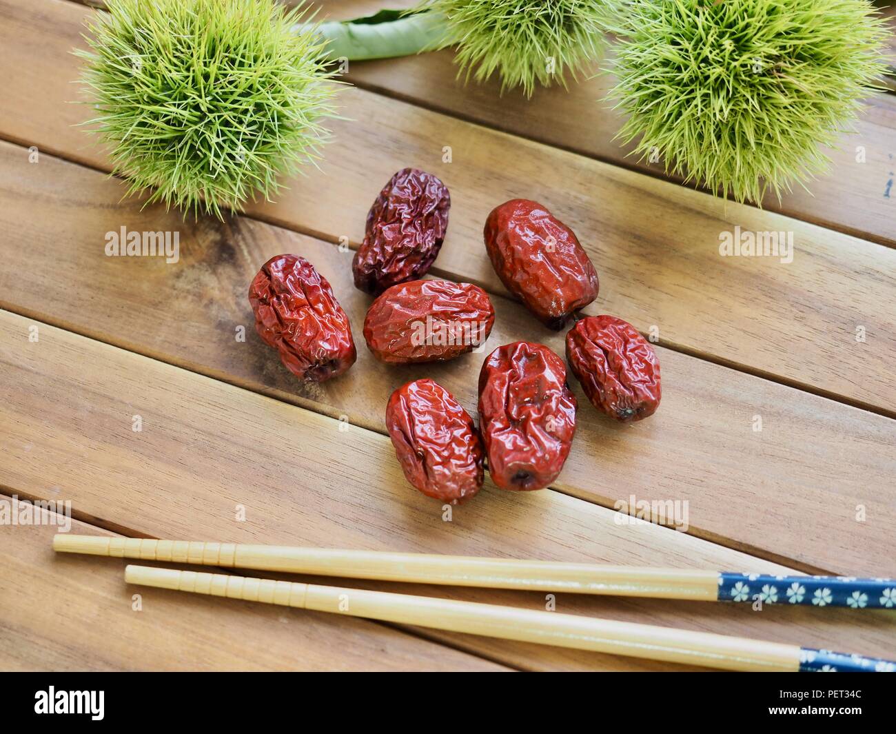 Korean food Dried jujube Stock Photo - Alamy