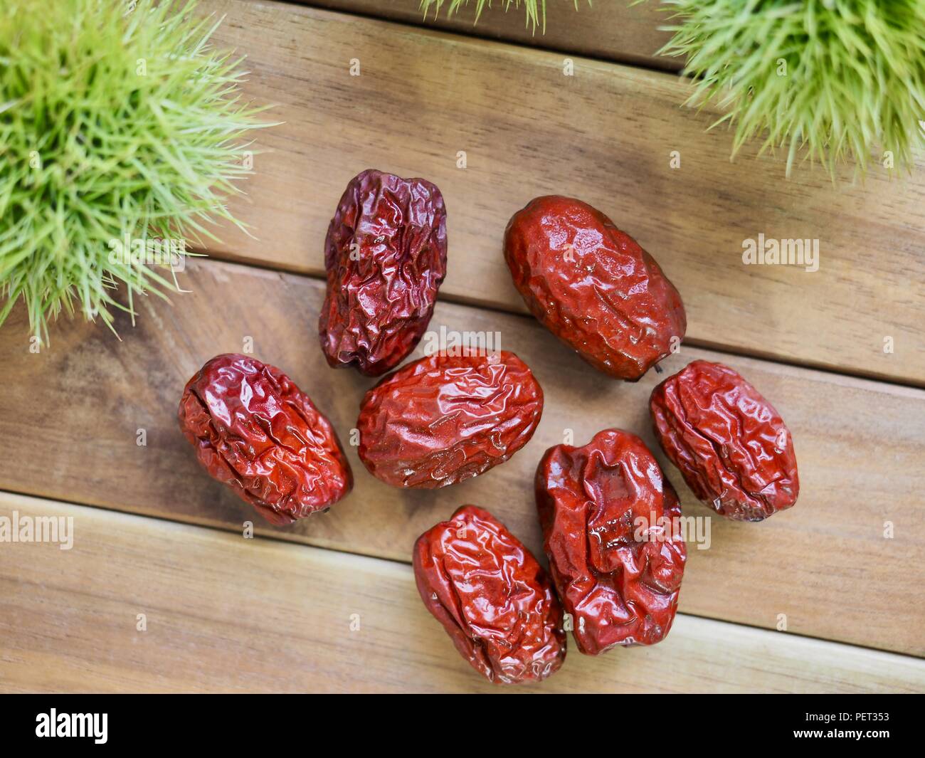 Korean food Dried jujube Stock Photo - Alamy