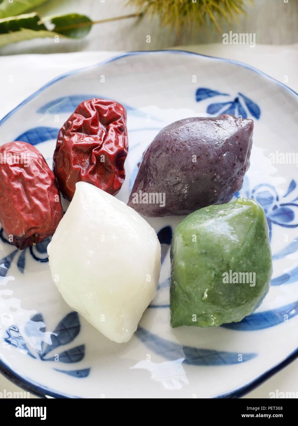 Korean food Songpyeon, half-moon-shaped rice cake Stock Photo - Alamy