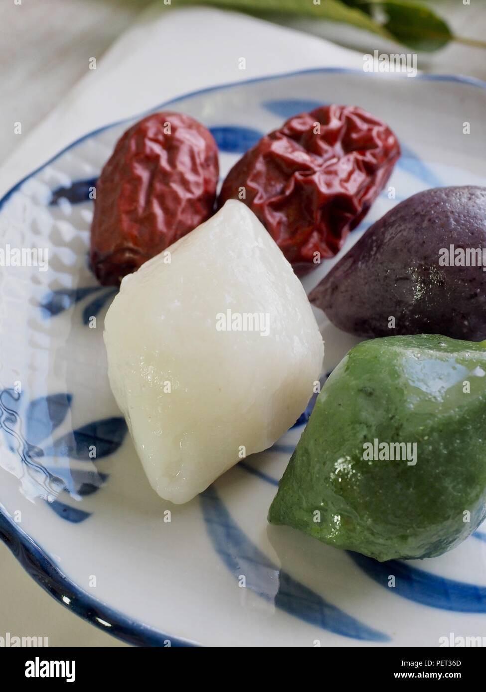 Korean food Songpyeon, half-moon-shaped rice cake Stock Photo - Alamy