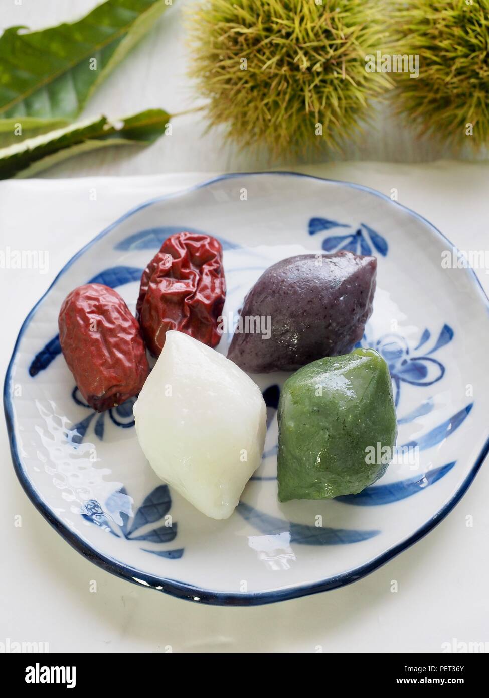 Korean food Songpyeon, half-moon-shaped rice cake Stock Photo - Alamy