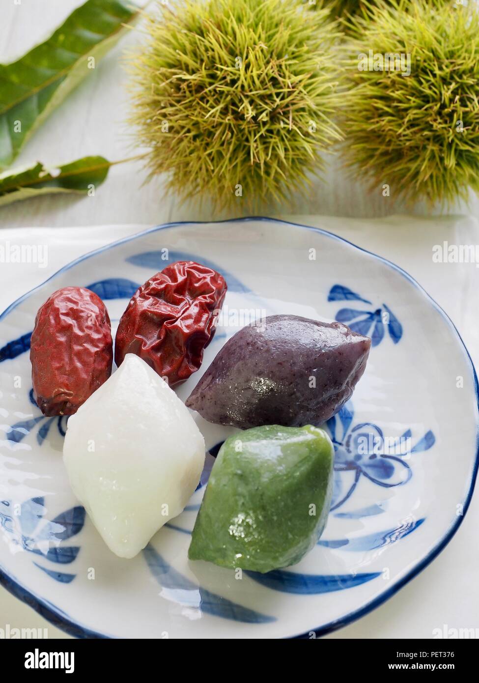 Korean food Songpyeon, half-moon-shaped rice cake Stock Photo - Alamy