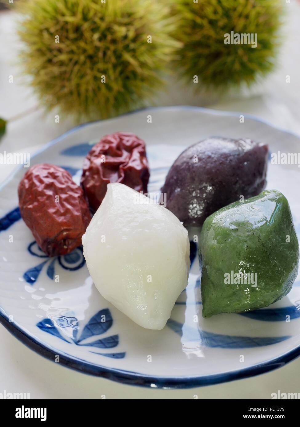 Korean food Songpyeon, half-moon-shaped rice cake Stock Photo - Alamy