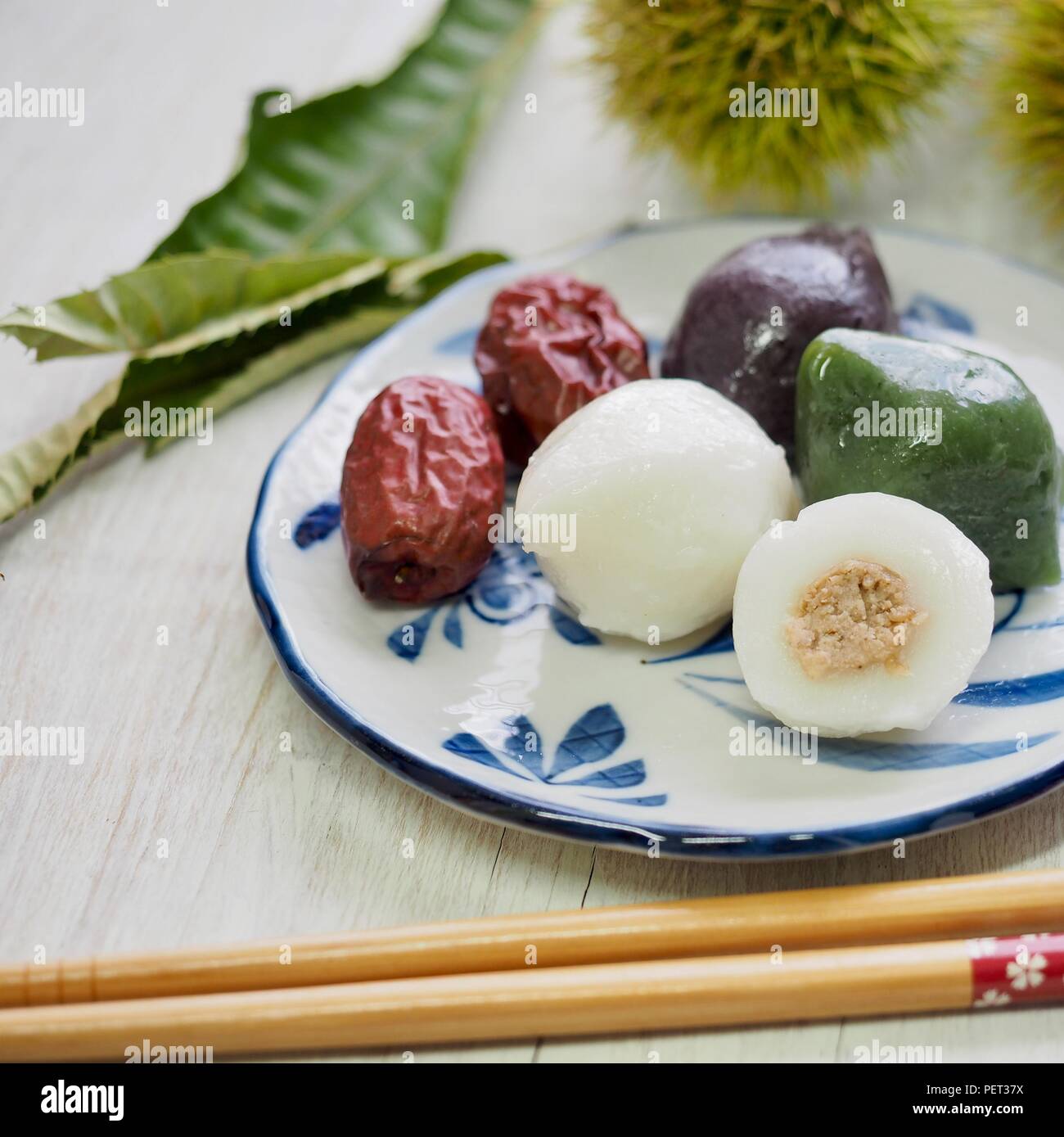 Korean food Songpyeon, half-moon-shaped rice cake Stock Photo - Alamy