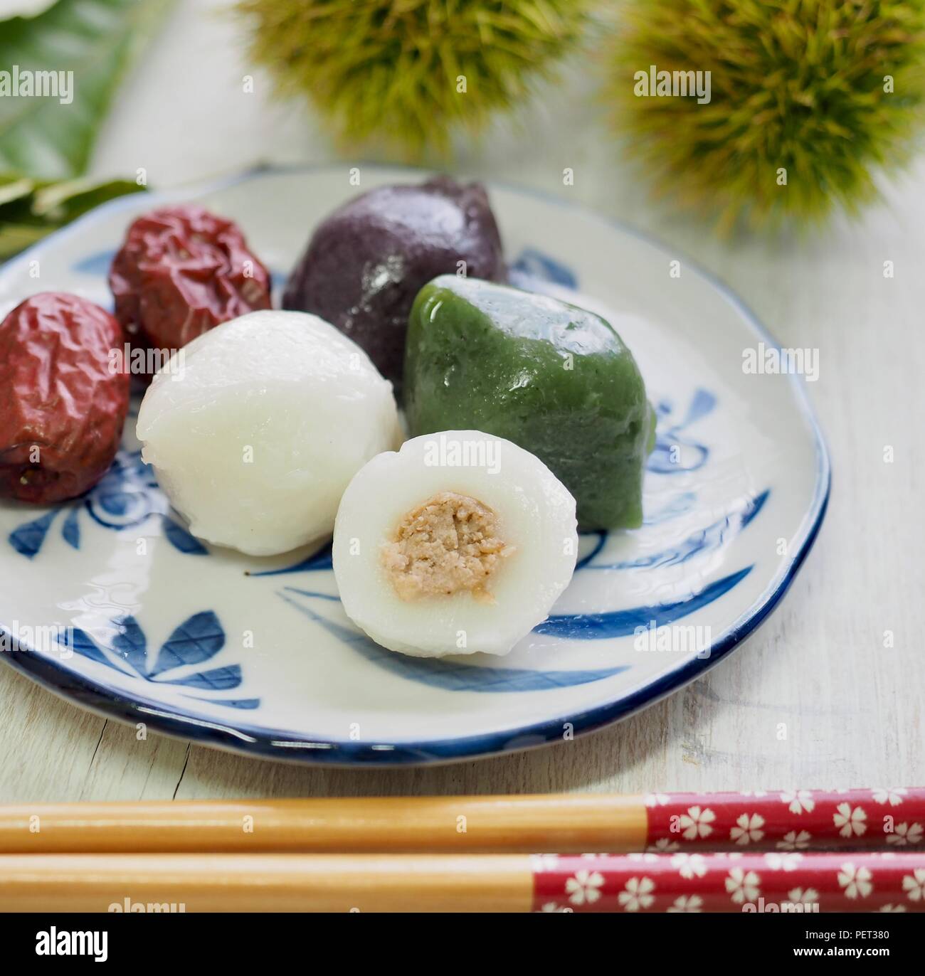 Korean food Songpyeon, half-moon-shaped rice cake Stock Photo - Alamy