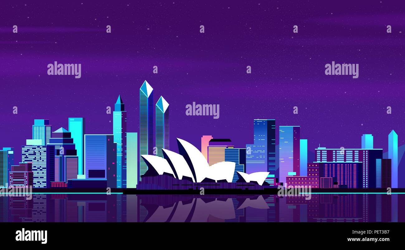 Urban city nightscape vector illustration hi-res stock photography and ...