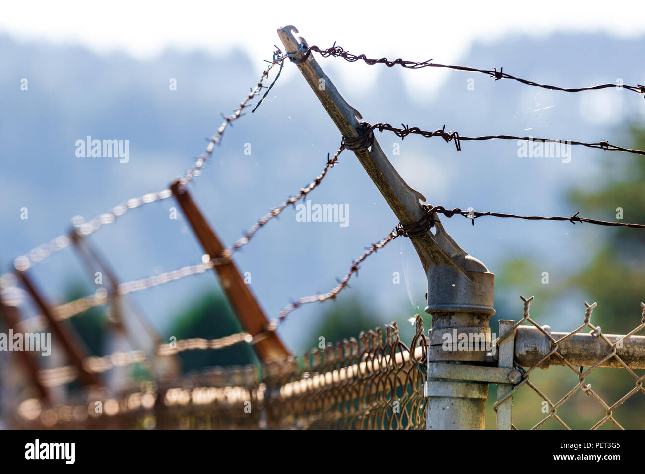 Barbed wire barb wire coil hi-res stock photography and images - Alamy