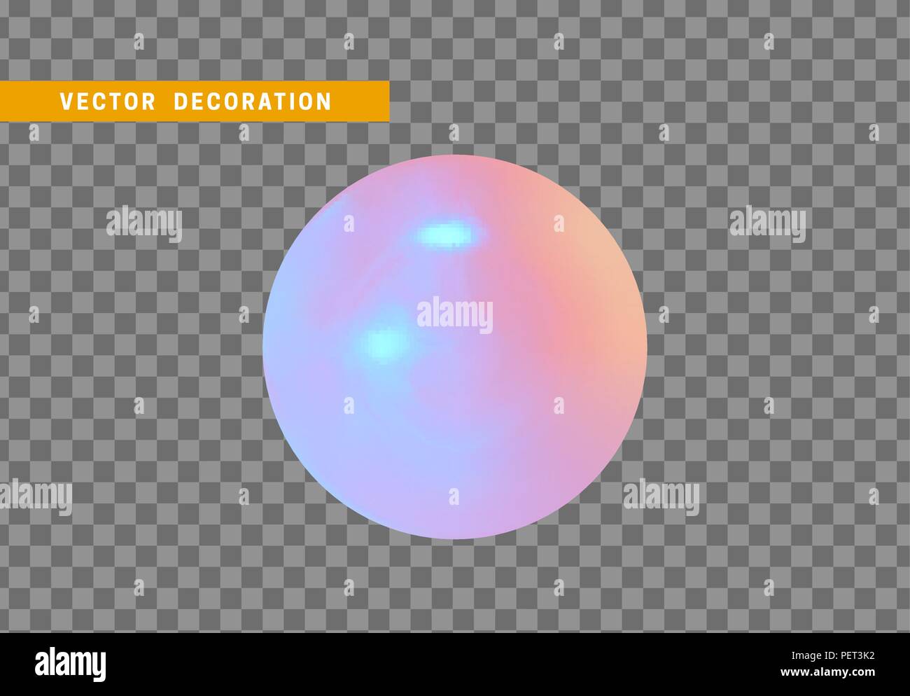 3D sphere colorful isolated on transparent background Stock Vector ...