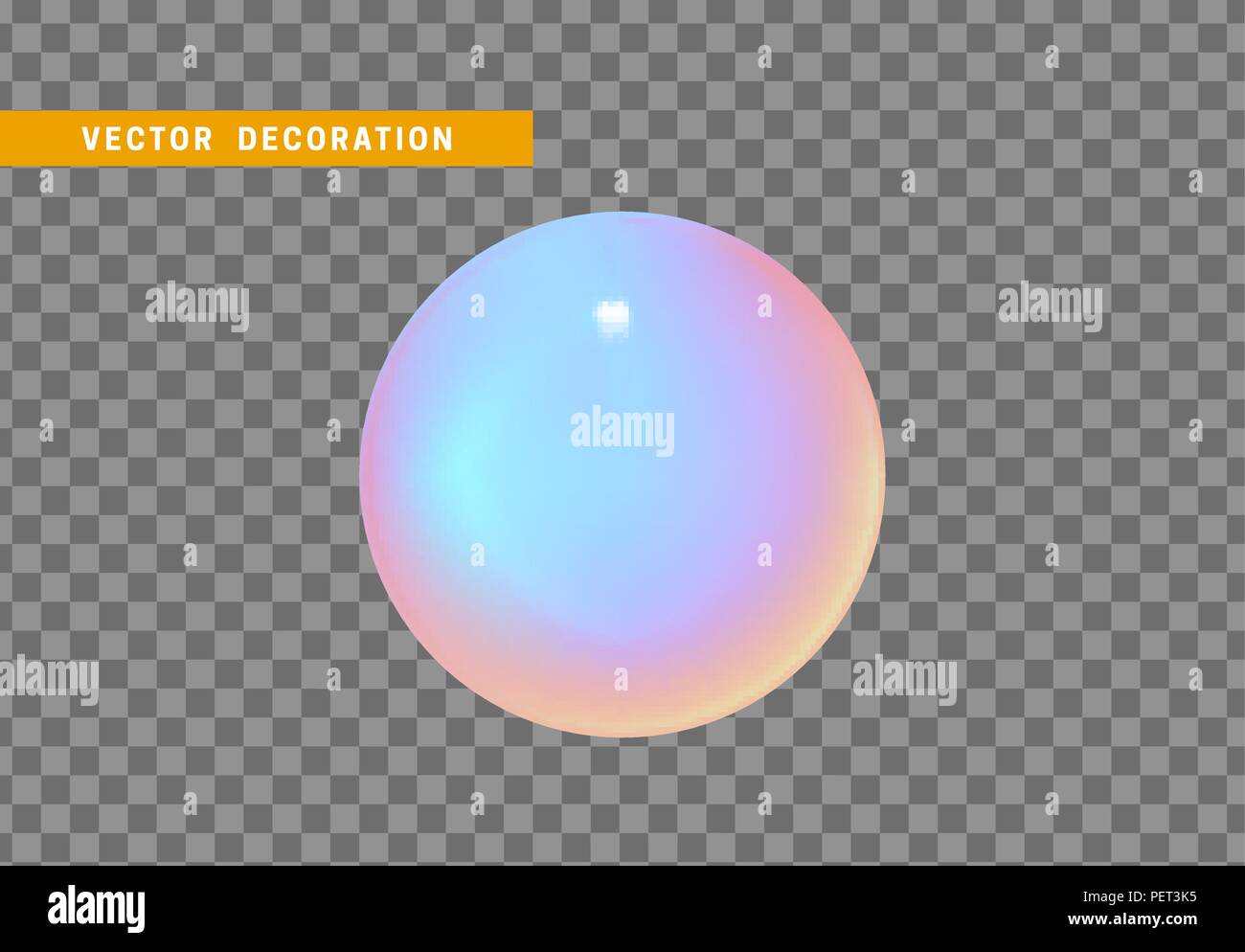 3D sphere colorful isolated on transparent background Stock Vector ...