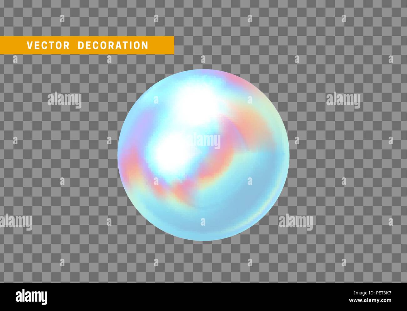 3D sphere colorful isolated on transparent background Stock Vector ...